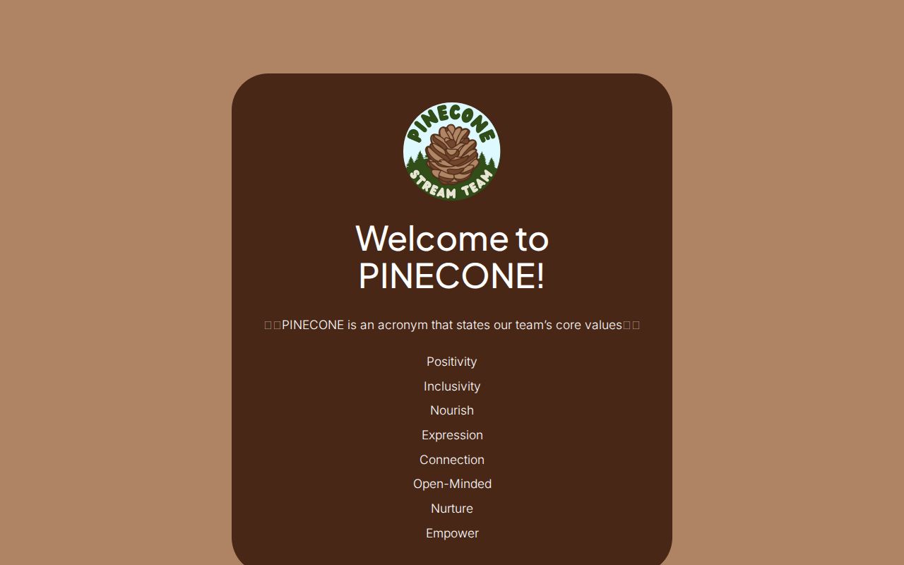 PINECONE Stream Team